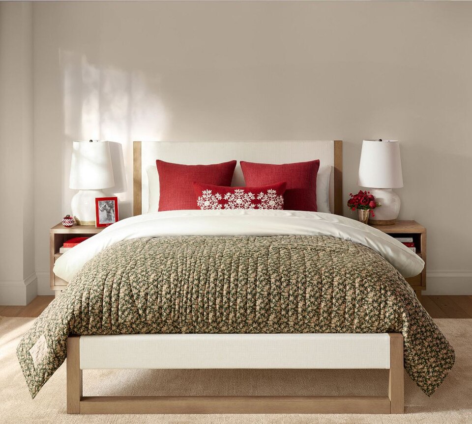 Holiday Love Reversible Bedspread | Pottery Barn UK